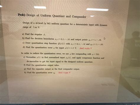 Prob Design Of Uniform Quantizer And Compander
