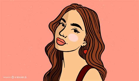 Descarga Vector De Hermosa Chica Vector