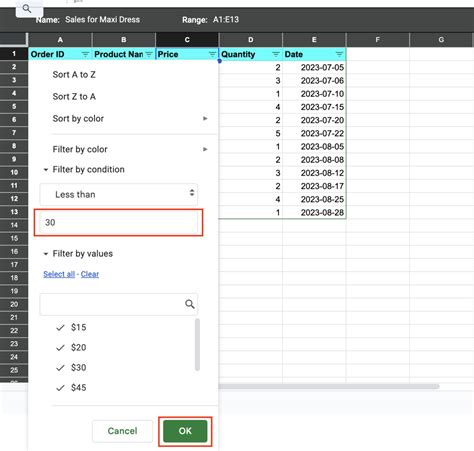How To Create Use A Filter View In Google Sheets