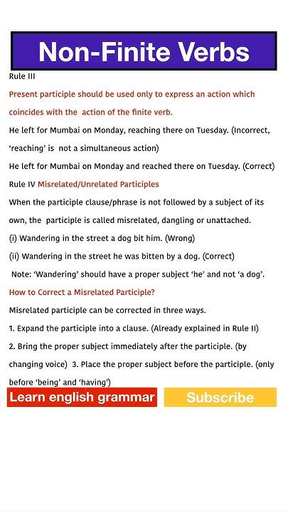 Misrelated Participle English Grammar English Grammar Participle