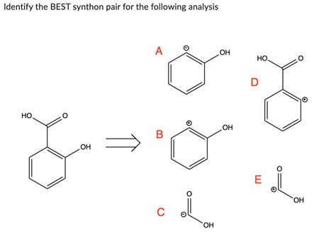 Solved Identify The Best Synthon Pair For The Following