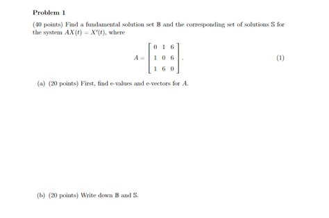 Solved Problem 140 ﻿points ﻿find A Fundamental Solution
