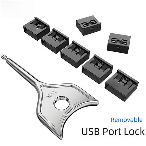 Control Usb Sealing Lock Detachable Usb Port Occluder Dust Plug Computer Usb Safety Lock