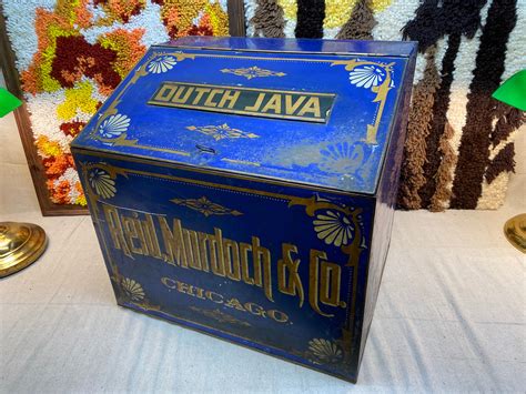 vintage reid murdoch and co dutch java coffee tin etsy