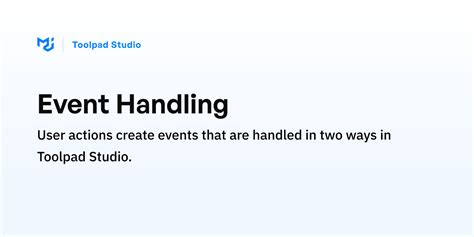 Event Handling Toolpad Studio