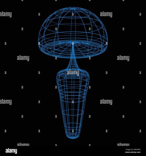 3d Mesh Grid Net Wire Vector 3d Wireframe Or Geometric Network In