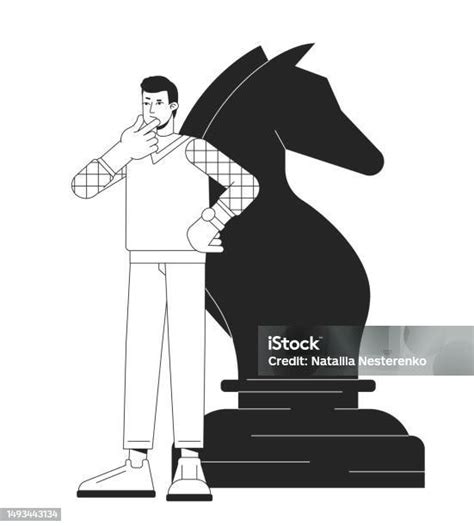 전략적 관리 Bw 개념 벡터 스팟 일러스트레이션 2차 도형에 대한 스톡 벡터 아트 및 기타 이미지 2차 도형 개념 경영자 Istock