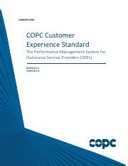 COPC Customer Experience Standard Performance Management System Course Hero