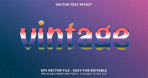 Premium Vector Vintage Classic Editable Text Effect