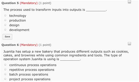 Solved The Process Used To Transform Inputs Into Outputs Is