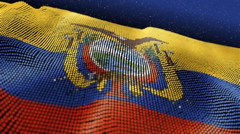 3d 그림 에콰도르 플래그 텍스처 8k와 추상 빛나는 입자 물결 모양 표면 0명에 대한 스톡 사진 및 기타 이미지 0명 개념 개념과 주제 Istock