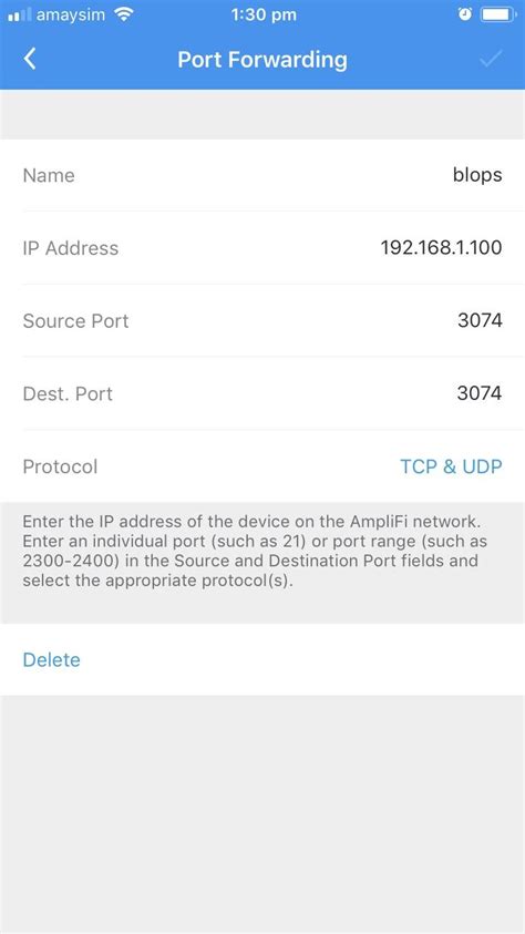 Black Ops Help With NAT Type Error R AmpliFi