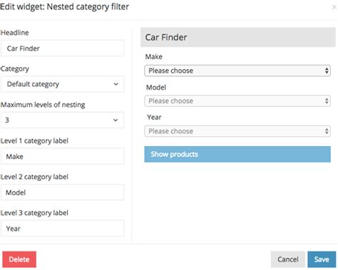 Nested Category Filter Guiding Your Customers To The Products They Want