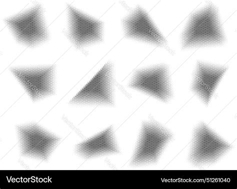 Halftone Hexagon Pattern Reprographic Technique Vector Image