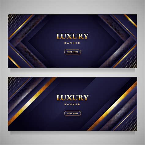 그라데이션 황금 럭셔리 배너 무료 벡터