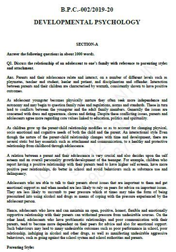 IGNOU BPC SOLVED ASSIGNMENT ENGLISH MEDIUM IGNOU Solved Assignment Download PDF