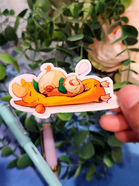 Pokemon Sleeping Rowlet Sticker Etsy