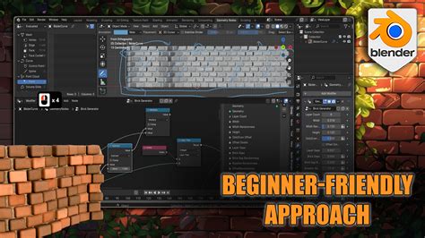 Blender 3d Modelling With Geometry Nodes Brick Walls Workshop 3d