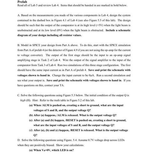 Solved Prelab Read All Of Lab And Review Lab Items That Chegg Com