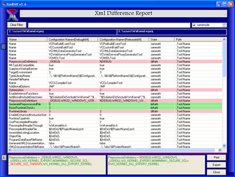 Xmldiff Xml Side By Side Compare Ignoring Elementn Order