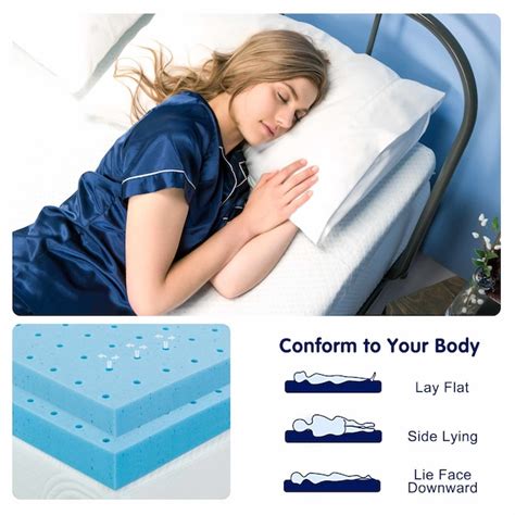 Subrtex High Density Cooling 4 Gel Memory Foam Mattress Topper Full