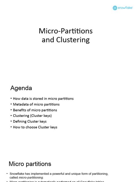 5micro Partitions And Clustering Pdf Cluster Analysis Metadata