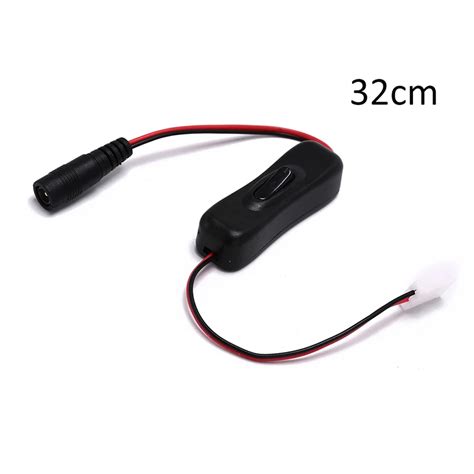 Inline 304 Switch ON OFF With Female Power Cable DC 5 5x2 1mm Connector Switch For 12V 24V LED