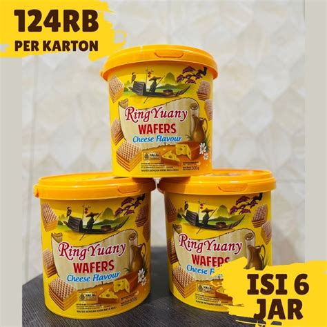 Jual Ring Yuany Wafer Cream Coklat Dan Keju Isi 6 Timba Per Karton