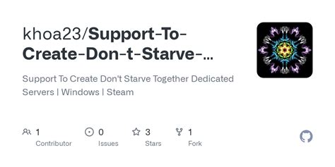 Github Khoa23support To Create Don T Starve Together Dedicated