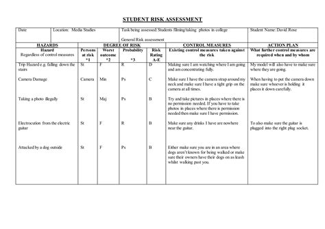 Task 10 Risk Assessment Ppt