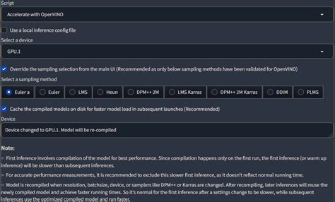 Bug OpenVINO Custom Script Stable Diffusion Can T Change Device To GPU Always Revert Back To
