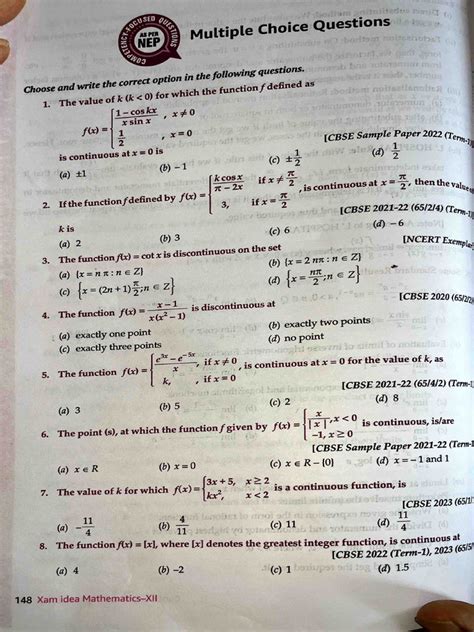 Differentiation Mcq Pdf