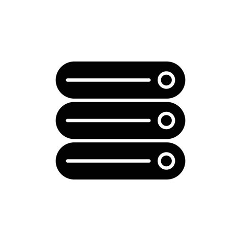 Database Icon Set Cylinder Server Data Storage Symbol Hdd Cloud Database Pictogram In Black