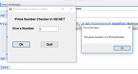 Free Programming Source Codes And Computer Programming Tutorials Prime Number Checker In Vbnet