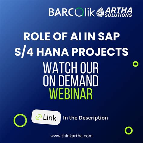 Sap Aiinsap S4hana Barcresearch Digitaltransformation Ondemandwebinar Artha Solutions
