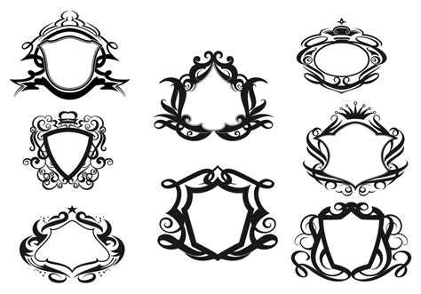 Decorative Shields Vector Pack Two 56736 Vector Art At Vecteezy