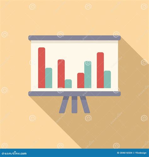 Commerce Graph Banner Icon Flat Vector Information Chart Stock