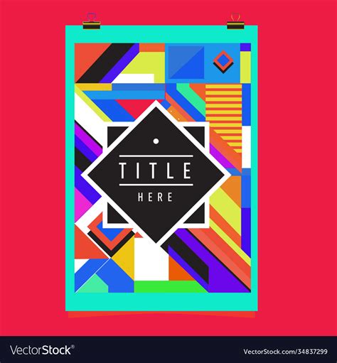 Abstract Colorful Geometric Pattern Background Vector Image