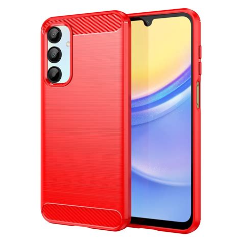 Samsung Galaxy A16 5g Carbon Fibre Brushed Case Red The Warehouse
