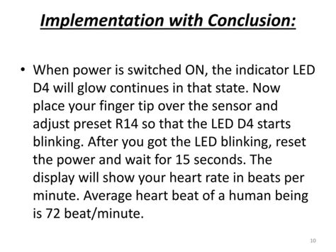 Heart Rate Monitering Using 8051 And Sensor Ppt