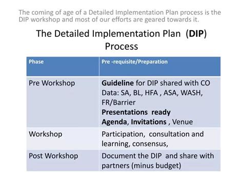 Ppt The Detailed Implementation Plan Dip Process Powerpoint