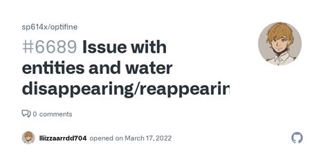 Issue With Entities And Water Disappearingreappearing · Issue 6689 · Sp614xoptifine · Github
