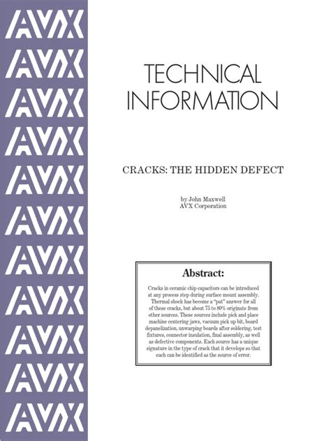 Cracks The Hidden Defect Pdf Soldering Fracture