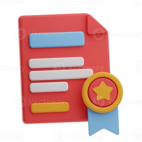 Mentoring And Training Object Certificate 3d Illustration 36487129 Png