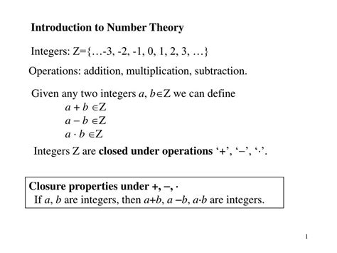 Ppt Introduction To Number Theory Powerpoint Presentation Free