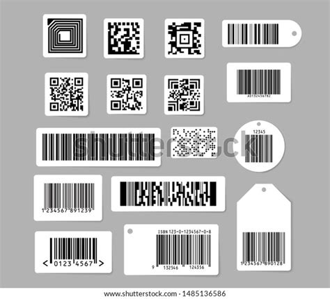 Barcode Qr Code Vector Illustrations Set Stock Vector Royalty Free Shutterstock