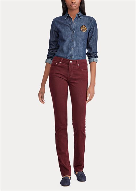 Crest Patch Denim Shirt For Women Ralph Lauren® Gi