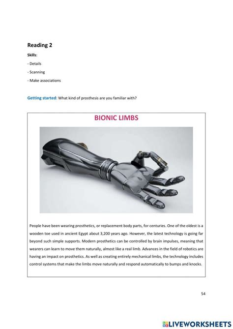 Unit 5 Reading 2 Worksheet Live Worksheets