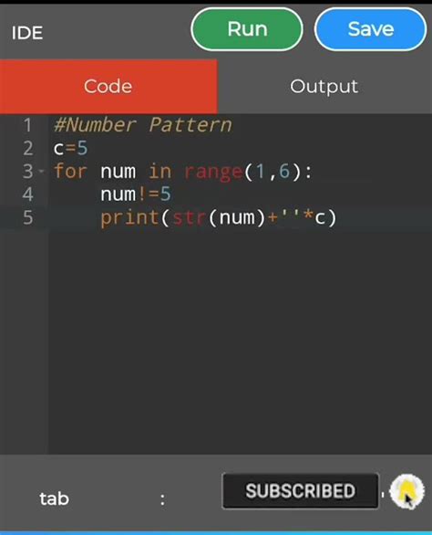 How To Print Number Pattern Using Python Code Short Youtube