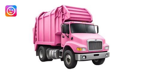 Pink Garbage Truck Emoji Ai Emoji Generator